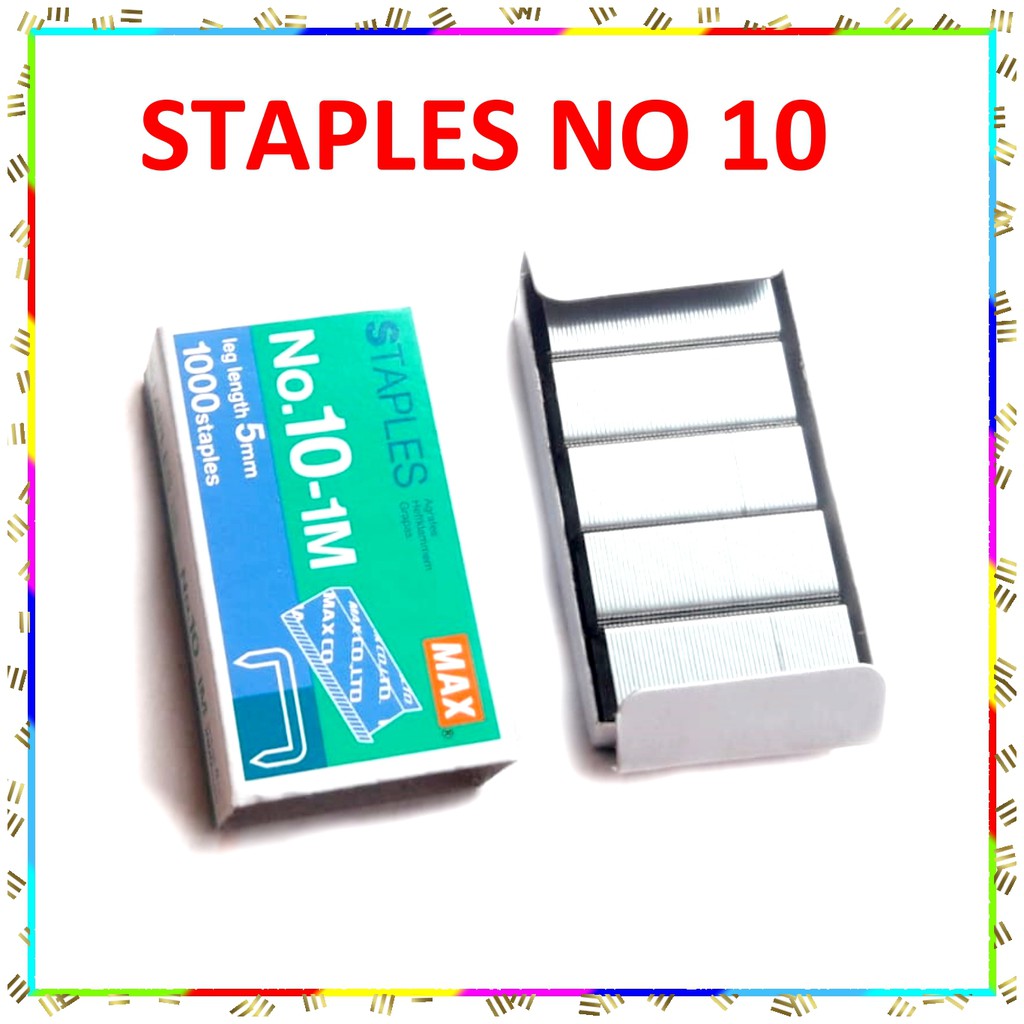 Jual Isi stapler Max No.10-1M staples untuk kebutuhan sekolah dan ...