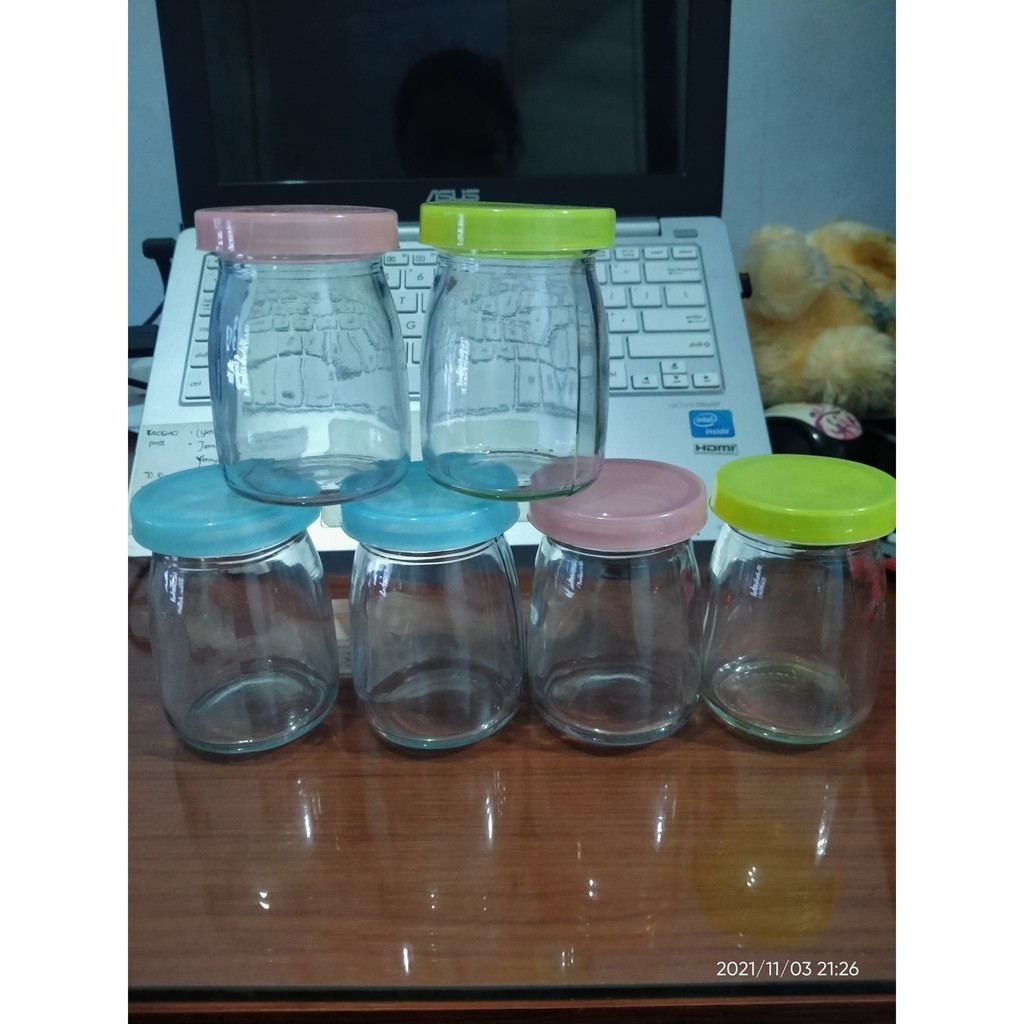 Jual TOPLES KACA MINI set isi 6 PDJ-100 Botol kaca tempat puding botol ...
