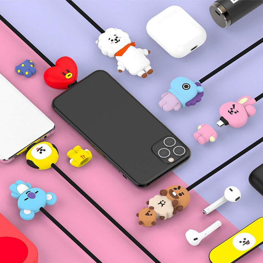 Jual OFFICIAL BT21 3D CHARACTER CABLE KABEL IPHONE ANDROID BTS 3 IN 1 ...