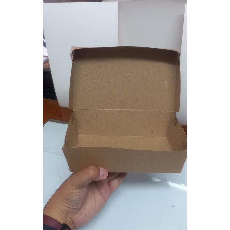 Jual Lunch Box Paper Kraft Coklat PE Laminasi Uk. M tebal Polosan ...