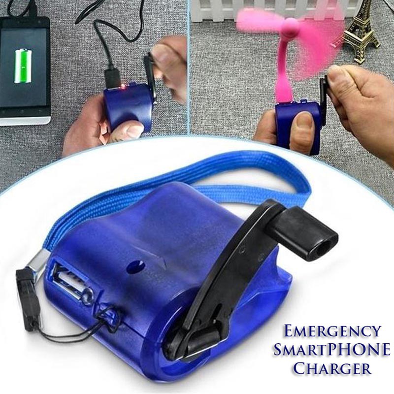 Jual Charger Smartphone Tenaga Kinetik Rotary Emergency Darurat Engkol ...