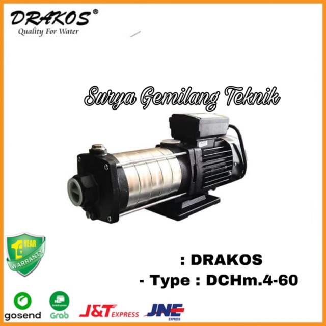 Jual Pompa Dorong RO 2000GPD DCHm.4-60 Pompa Booster Pump Stainless ...