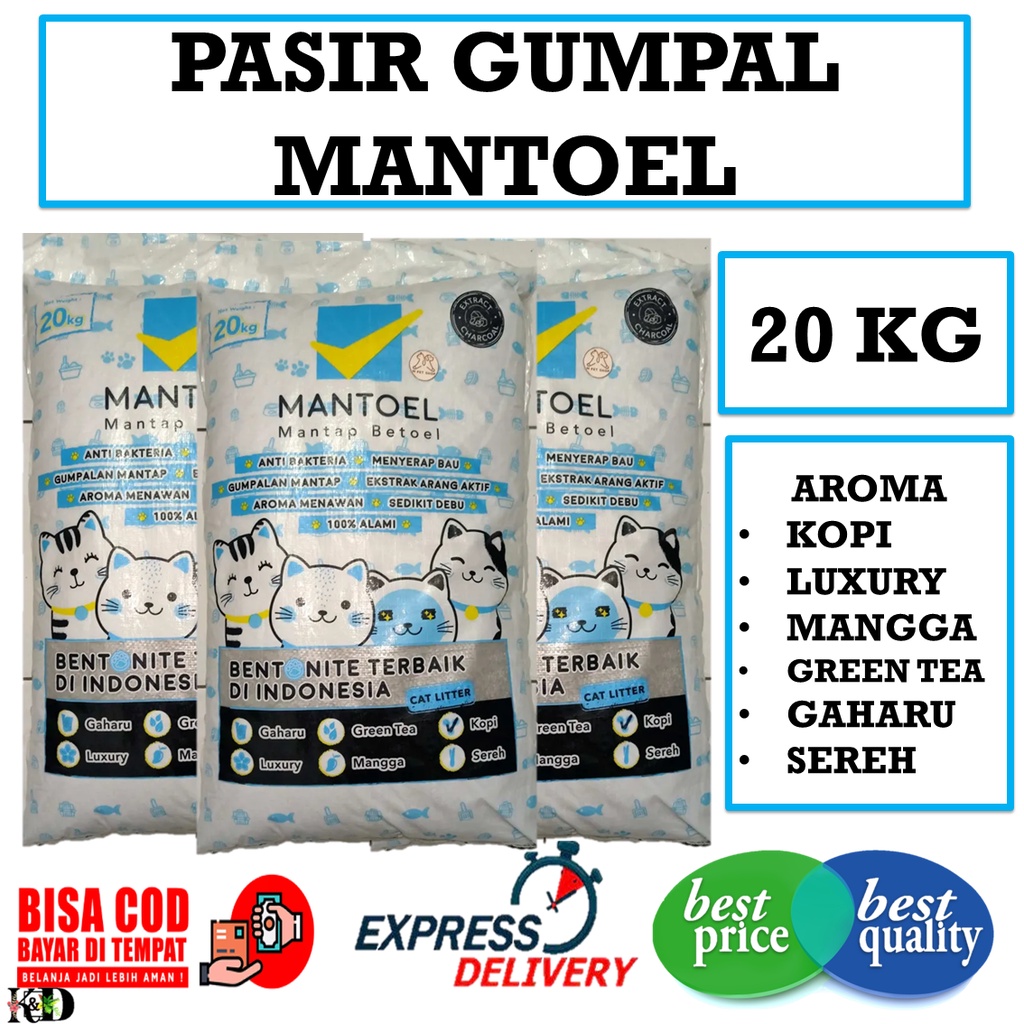 Jual KHUSUS GOJEK GRAB Pasir Gumpal Wangi Mantoel 20 kg Pasir mantoel ...
