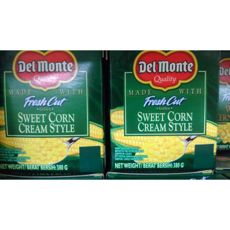 Jual DEL MONTE SWEET CORN CREAM STYLE 380 GRAM / DEL MONTE JAGUNG MANIS ...