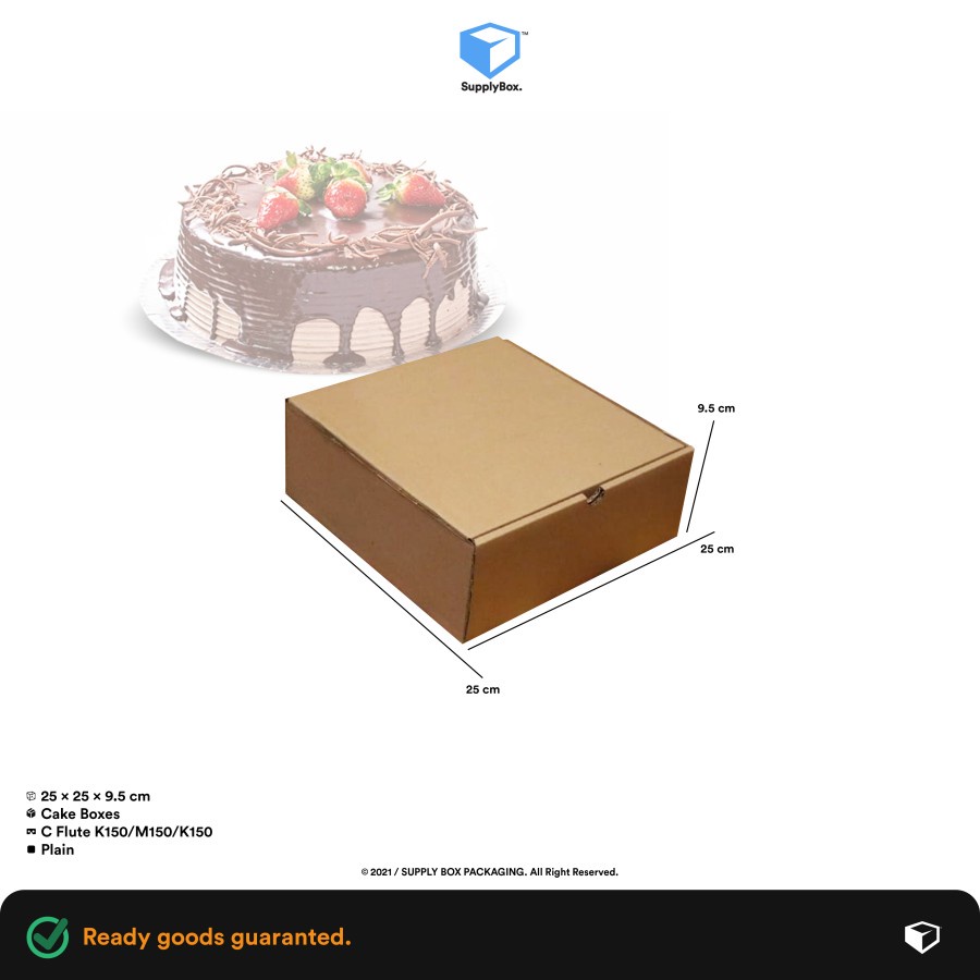 Jual KARDUS BOX PACKAGING 25x25x9.5 cm CAKE BOXES | Kardus | Cardboard ...