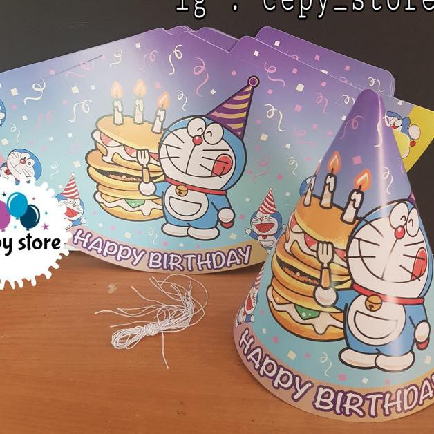 Jual mgu-020 Topi Ulang Tahun Kerucut / Topi Pesta Karakter Doraemon ...