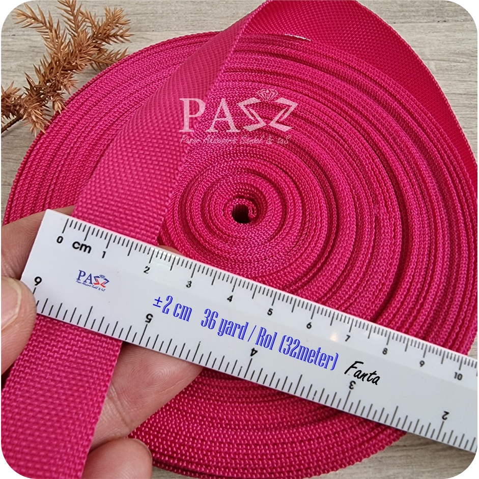 Jual Tali Webbing Pelipit / Bisban / PCR 2 cm 36 Yard/rol (32Meter ...