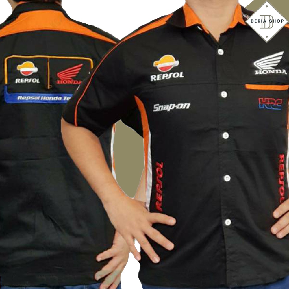 Jual Baju Balap Motor Racing Pria Bordir MotoGP Rossi Kemeja Seragam ...