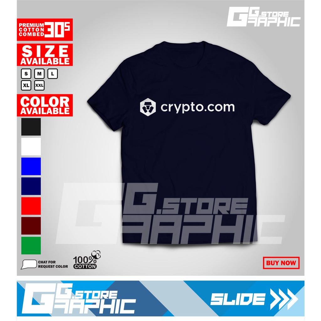 Jual Baju kaos CRYPTO COM LOGO | Shopee Indonesia