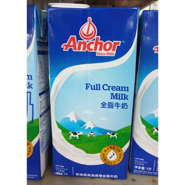 Jual ANCHOR UHT FULL CREAM MILK / SUSU CAIR 1 LITER | Shopee Indonesia