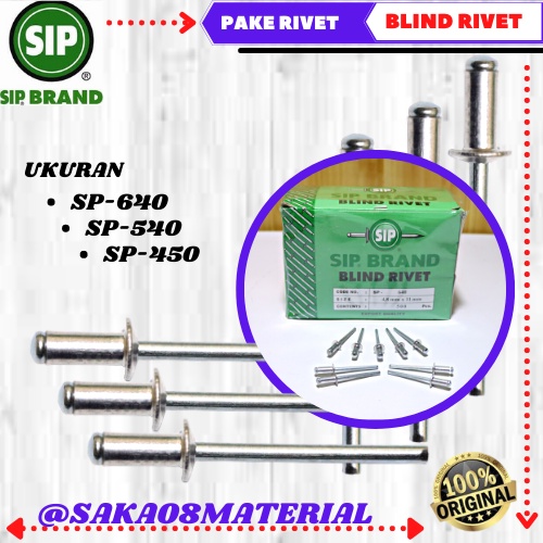 Jual PROMO PAKU RIVET 640 540 450 BAJA RINGAN SIP BRAND ORIGINAL ...