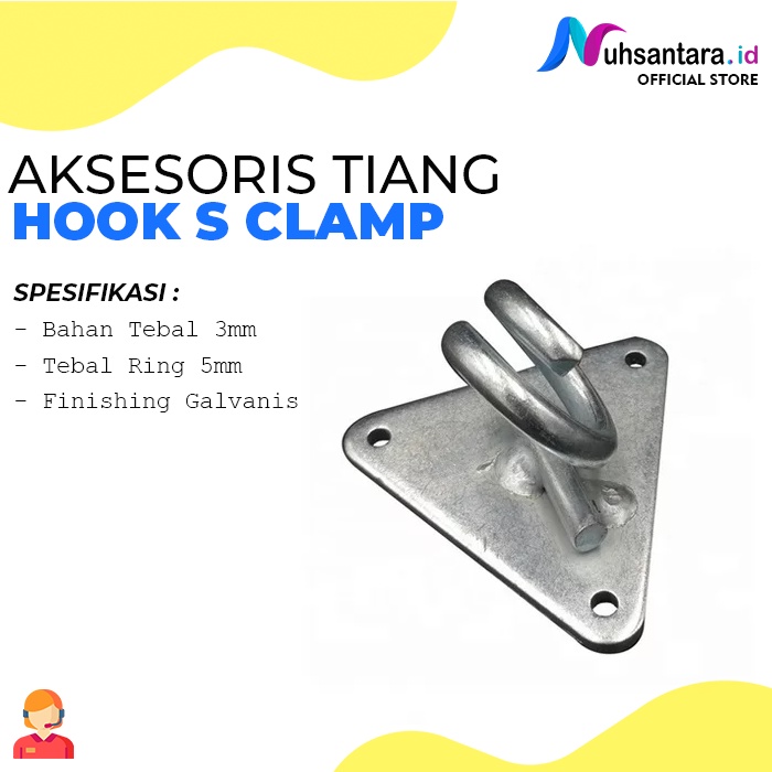 Jual [𝐇𝐢𝐠𝐡 𝐐𝐮𝐚𝐥𝐢𝐭𝐲] Aksesoris Kabel Fiber Optik Hook S Clamp Pengait Kabel Clamp Tiang | Shopee ...