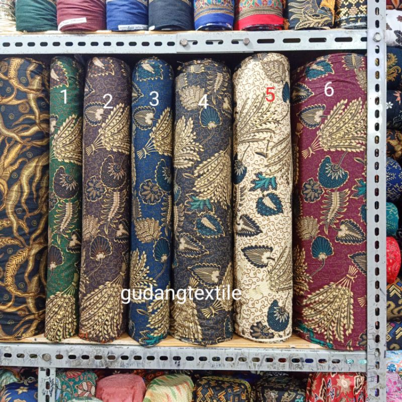 Jual bahan batik katun 50s meteran/batik motif ikat padi/batik katun ...
