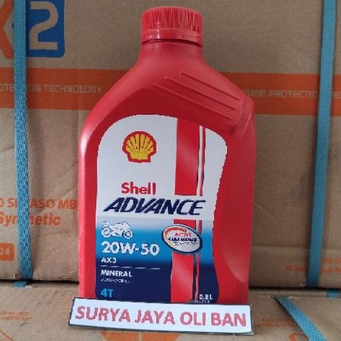 Jual OLI MOTOR SHELL ADVANCE AX3 20W/50 0.8L 100% ORIGINAL MOTOR BEBEK ...