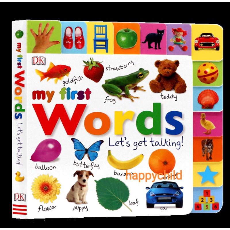 Jual ORIGINAL DK my first Words let's get talking board book buku anak ...