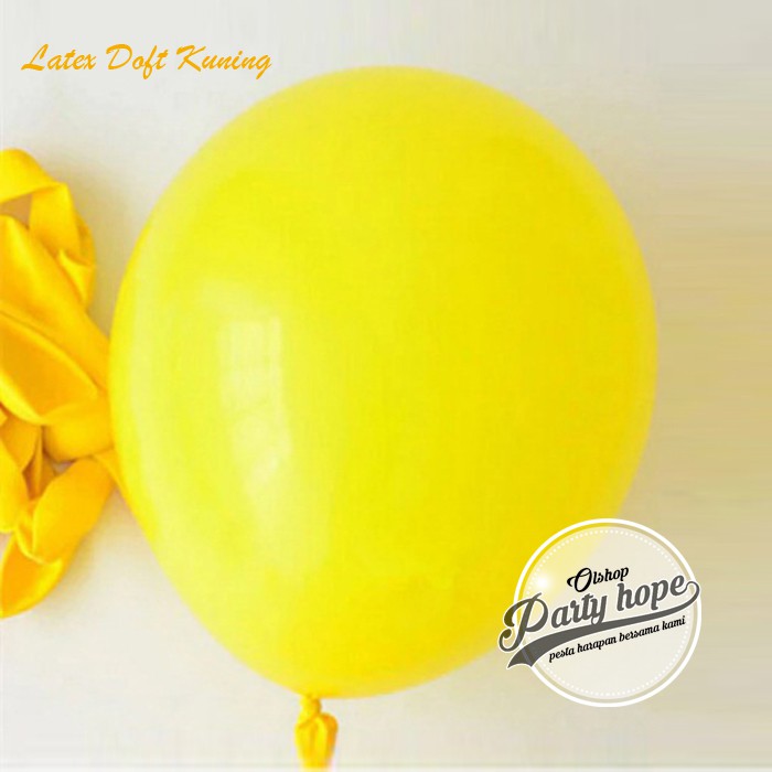 Jual Balon Doft kuning / Balon Doff / Balon Warna kuning / Balon latex ...
