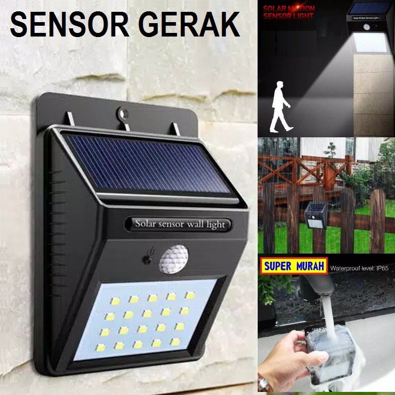 Jual KOM 5 Lampu Tenaga Surya Sensor Gerak 30 Led 20 Mata Led Emergency ...