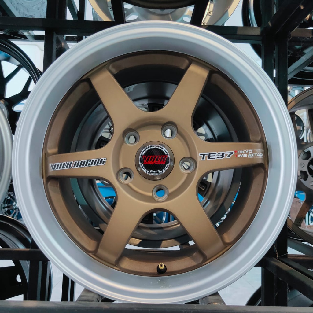 Jual Velg Mobil Rays TE37 Ring 16x7.0/8.5 Pcd 5x114.3 ET.38/30 Sand ...