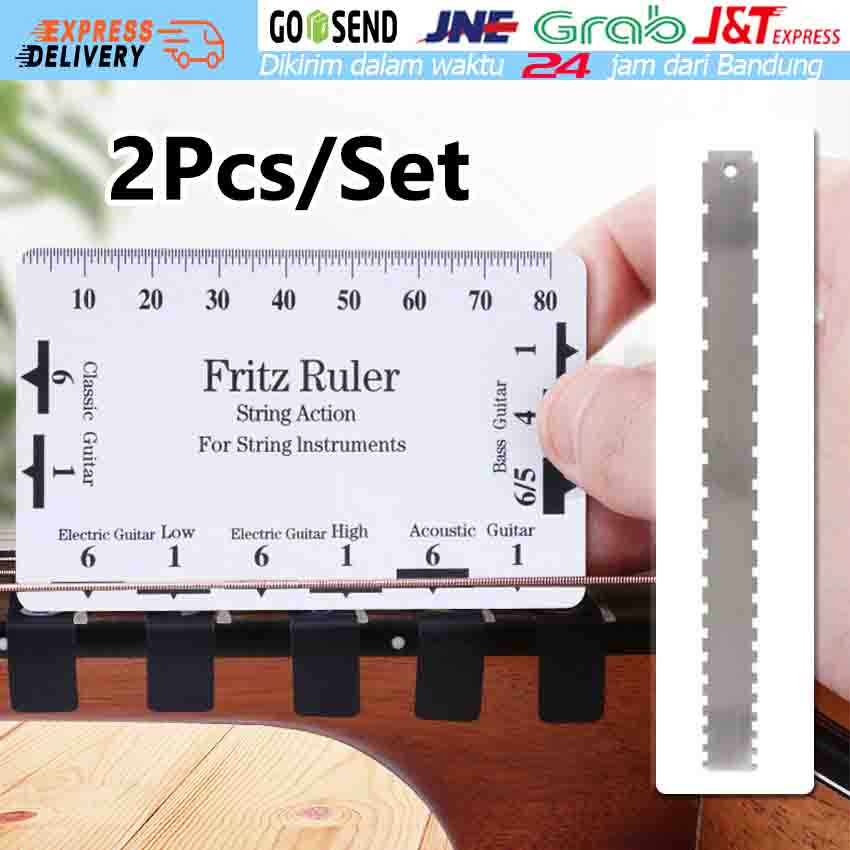 Jual Guitar Neck Notched Straight Edge Tool Stainless Fret Ruler Untuk ...