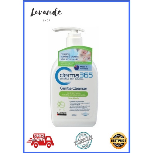 Jual DERMA 365 GENTLE CLEANSER 500ML | Shopee Indonesia