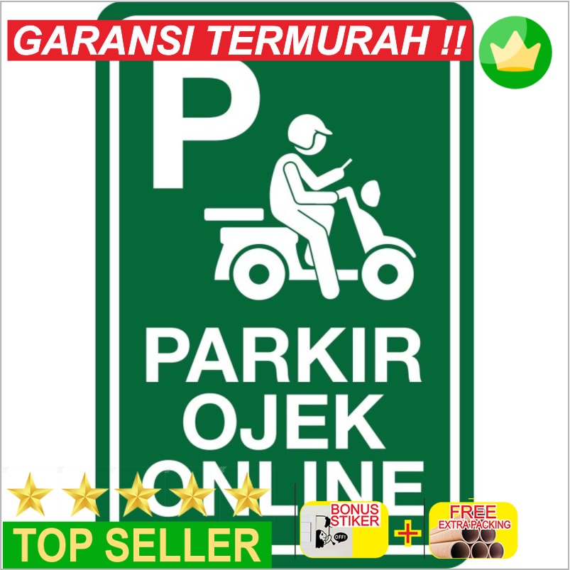 Jual Promo RAMBU PARKIR OJEK ONLINE / OJOL - 20X30CM SIGNAGE Elegan ...