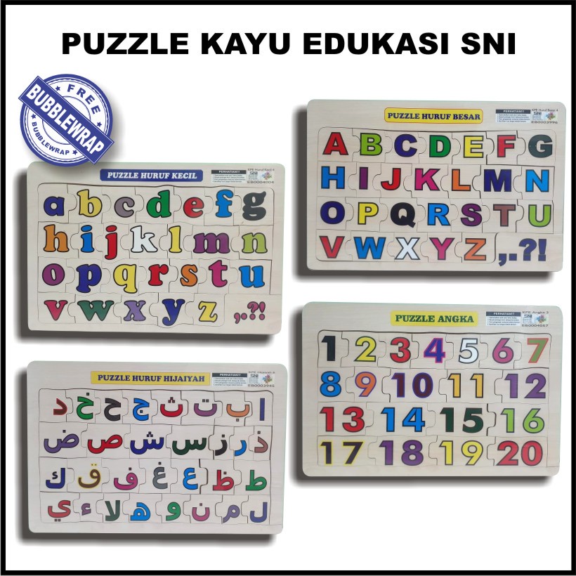 Jual Puzzle Huruf & Angka Abjad / Alfabeth - Mainan Edukasi Anak ...