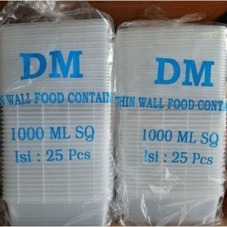 Jual Thinwall DM 500ml,750ml,1000ml / Kotak Makan ( SQ/ Square ...