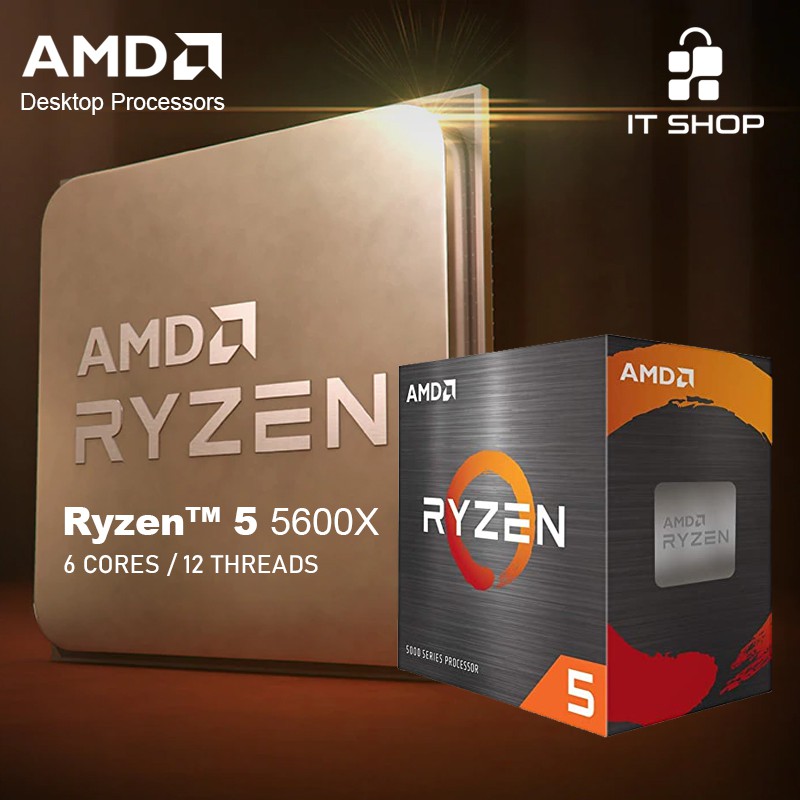 Jual Processor AMD AM4 Ryzen 5 5600X Box Wraith Cooler by EMD | Shopee ...