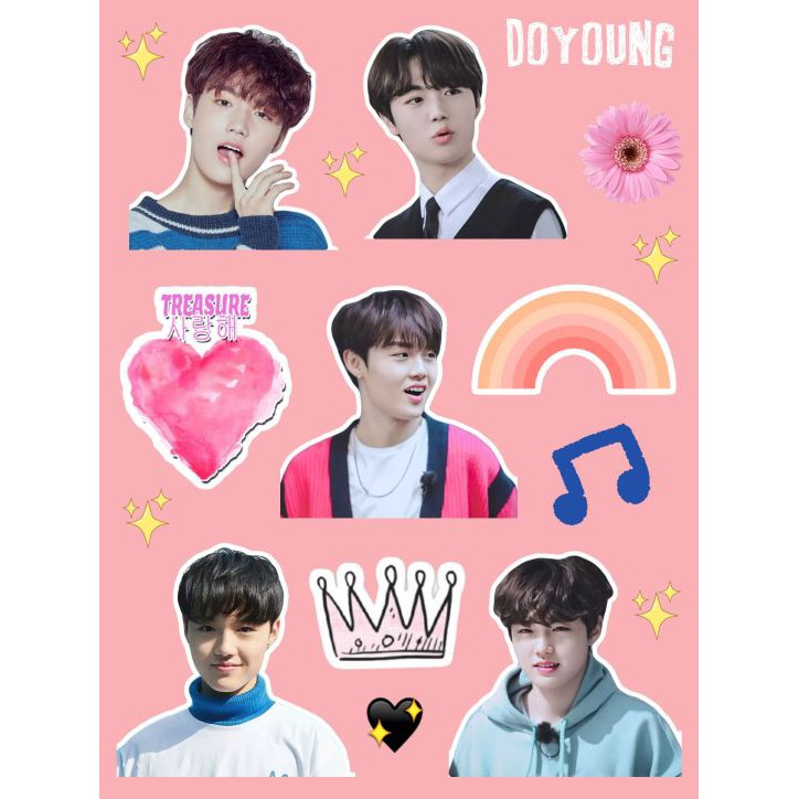 Jual Sticker Pack YG Treasure Pink Ver l Mashiho Junkyu haruto Yedam Jeongwoo Cutting Sticker ...