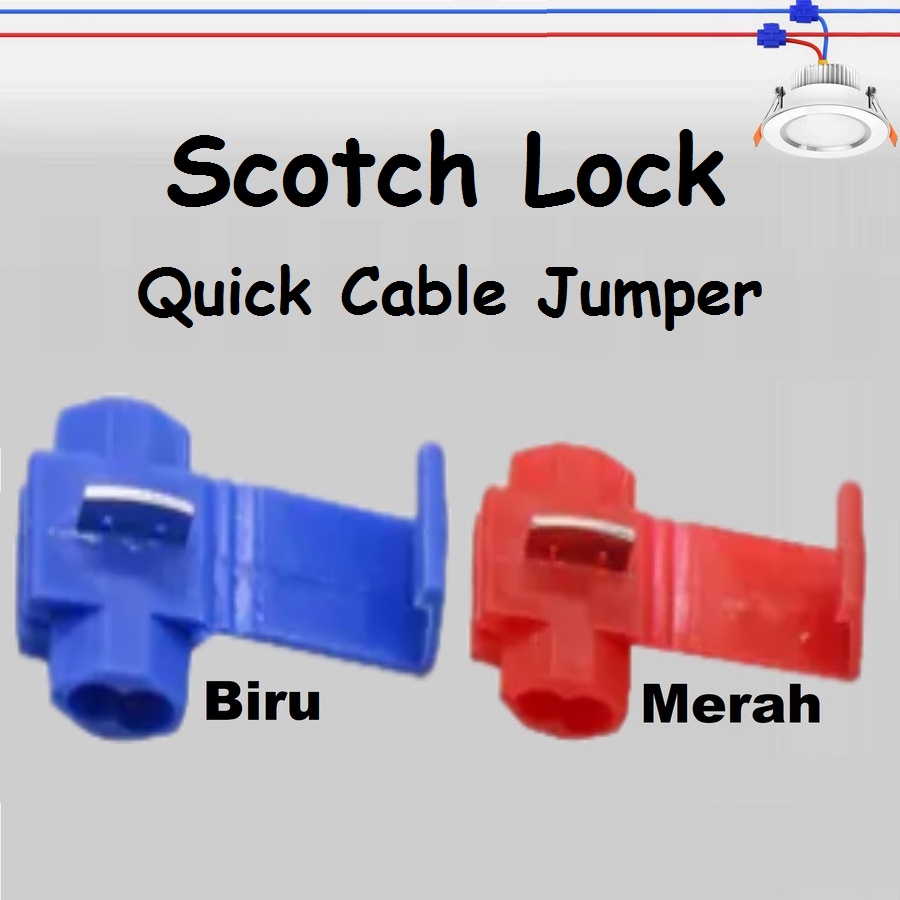 Jual Scotch Lock Quick Cable Jumper Connector Terminal Konektor Klip ...