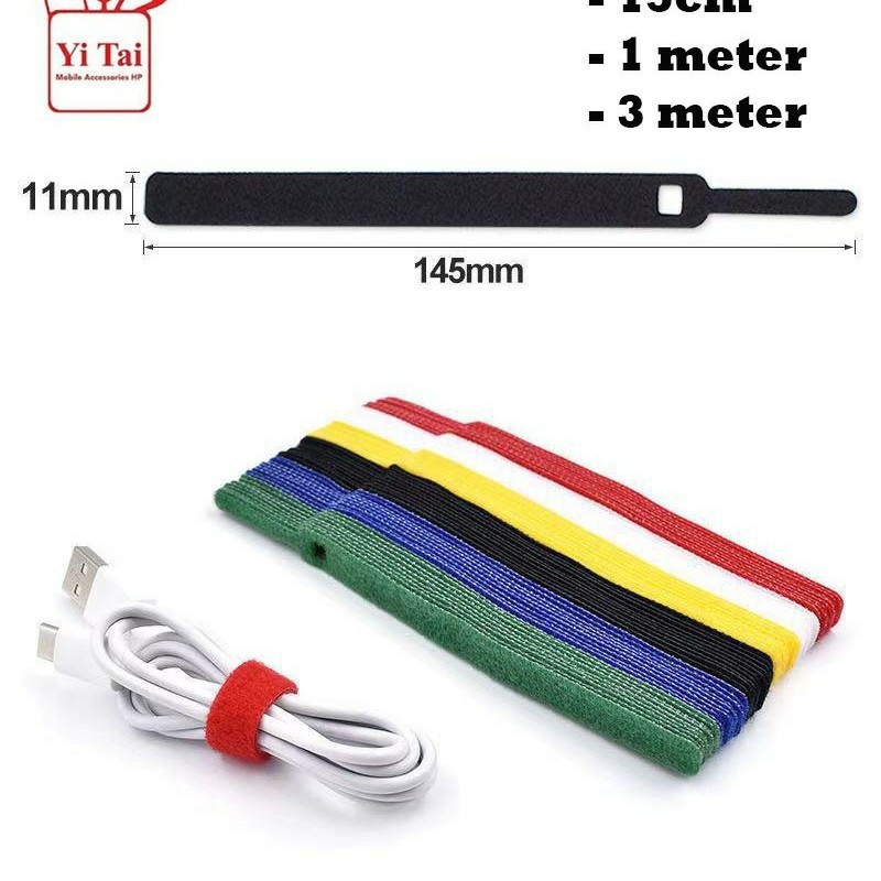 Jual Yi Tai Velcro Cable Organizer Wire Winder Cable Tie Holder - SC ...