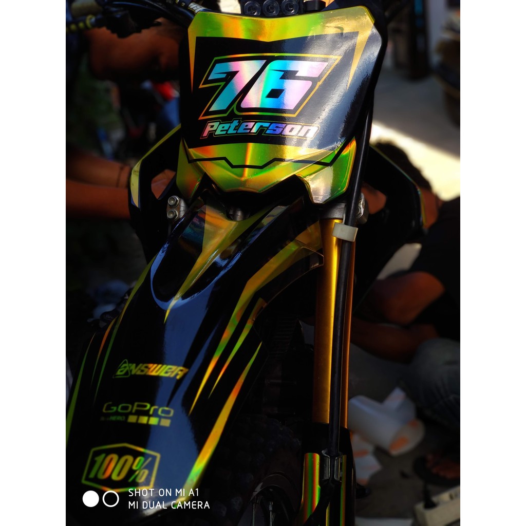 Jual stiker papan & slebor crf, kx, gordon, ktm full hologram free ...