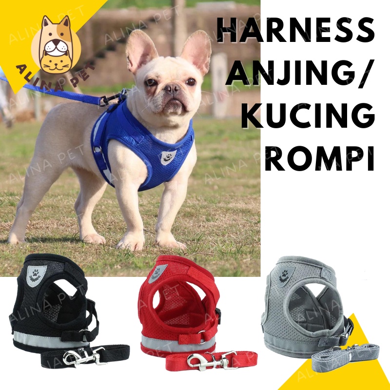Jual Harness Anjing Model Rompi Vest Harness Dog Harness Kucing Tali ...