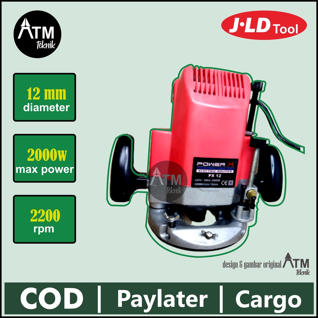 Jual Mesin router, profil kayu besar, trimer merk Power X | Shopee ...