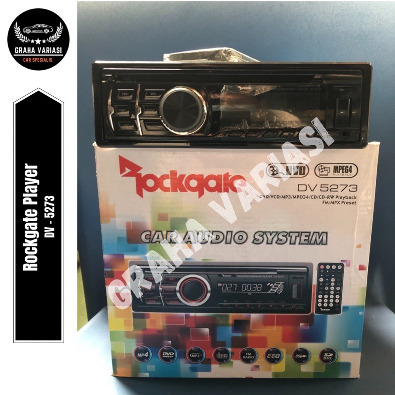 Jual Tape Mobil Rockgate DV 5273 Single Din DVD Head Unit | Shopee ...