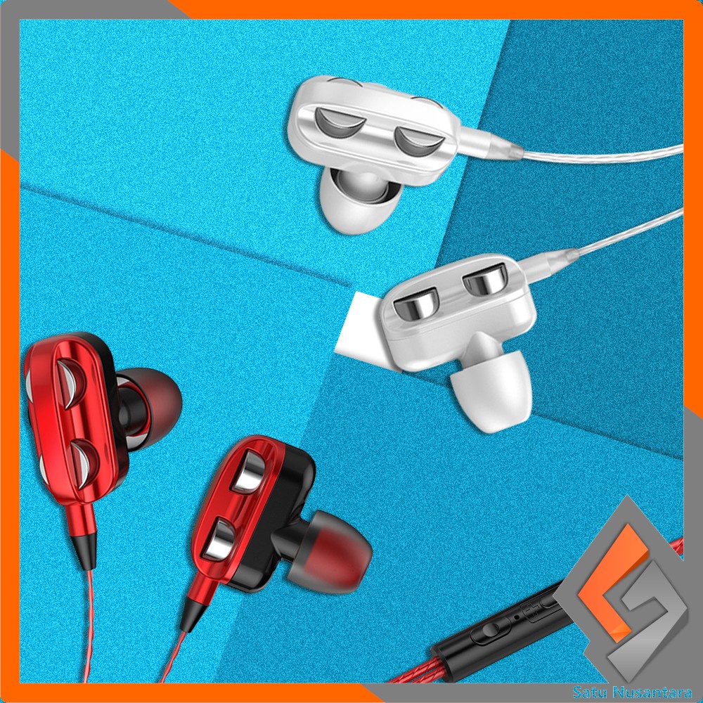 Jual SN-C518 Headset Gaming Dual Hifi Stereo Bass Earphone In Ear ...