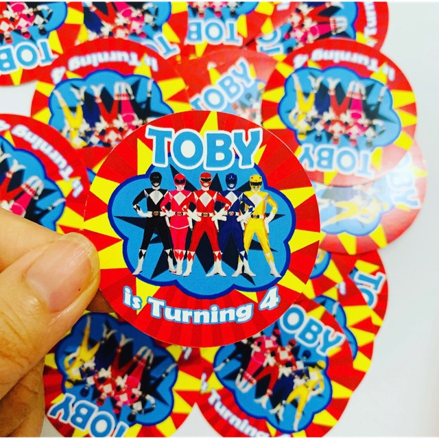 Jual Power Rangers Sticker Pudding / Sticker Tumpeng / Bento / Souvenir ...