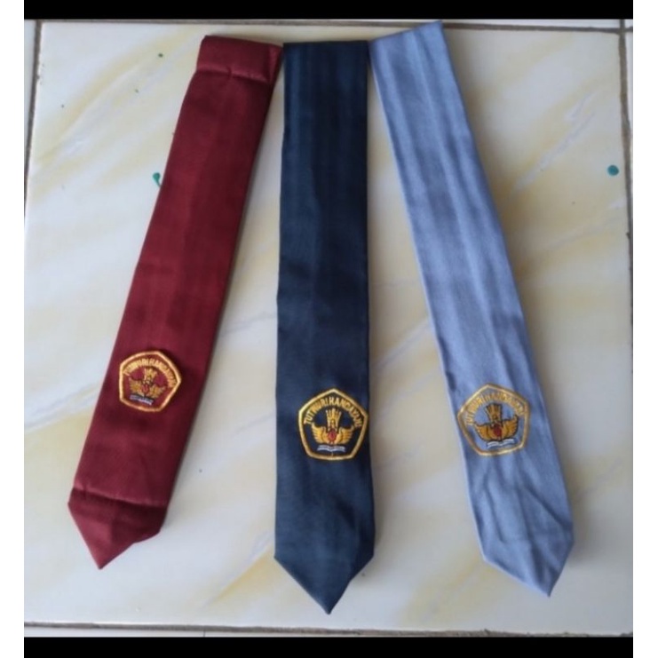 Jual dasi panjang polos dan lambang tutwuri SD,SMP,SMA | Shopee Indonesia