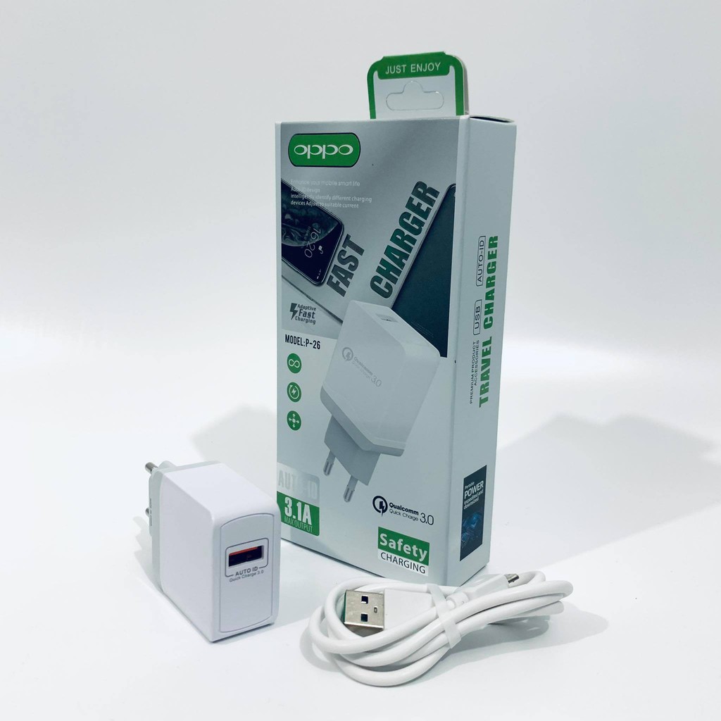 Jual Charger P-26 Oppo Fast Charging QC 3.0 | Shopee Indonesia
