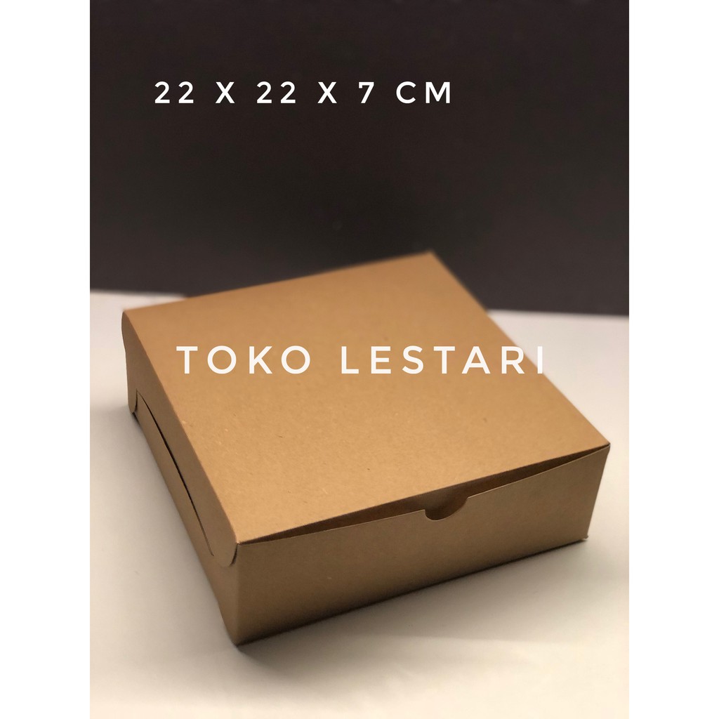 Jual Box Kraft Coklat Untuk Packaging Kue Cake Snack Makanan dll 22 x ...