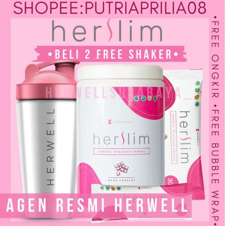 Jual HERSLIM BY HERWELL 1 BOX ISI 20 SACHET DIET PELANGSING 100% ...