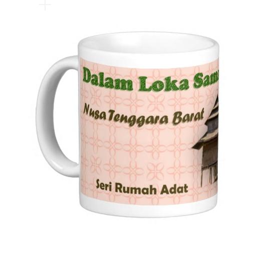 Jual Mug Keramik seni budaya Indonesia, Rumah Adat NTB (3P311801 ...