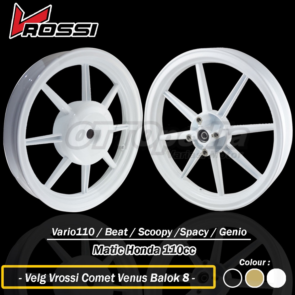 Jual Velg Vrossi Vario BeAT Scoopy Matic Ring 14 Pelek Racing Venom Rossi Tapak Lebar Vario 110 ...