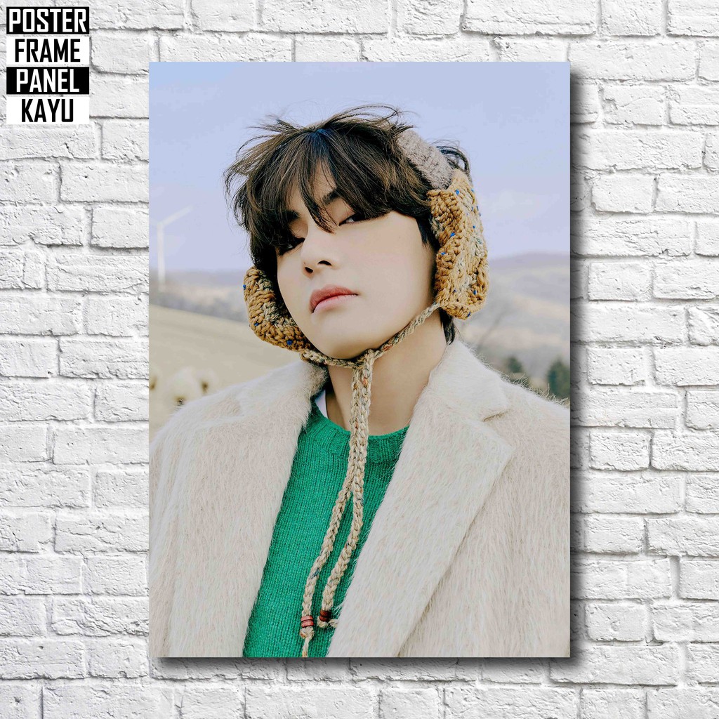 Jual Poster BTS V 2021 Winter Package Preview Cuts Frame Kayu Solid A4 ...