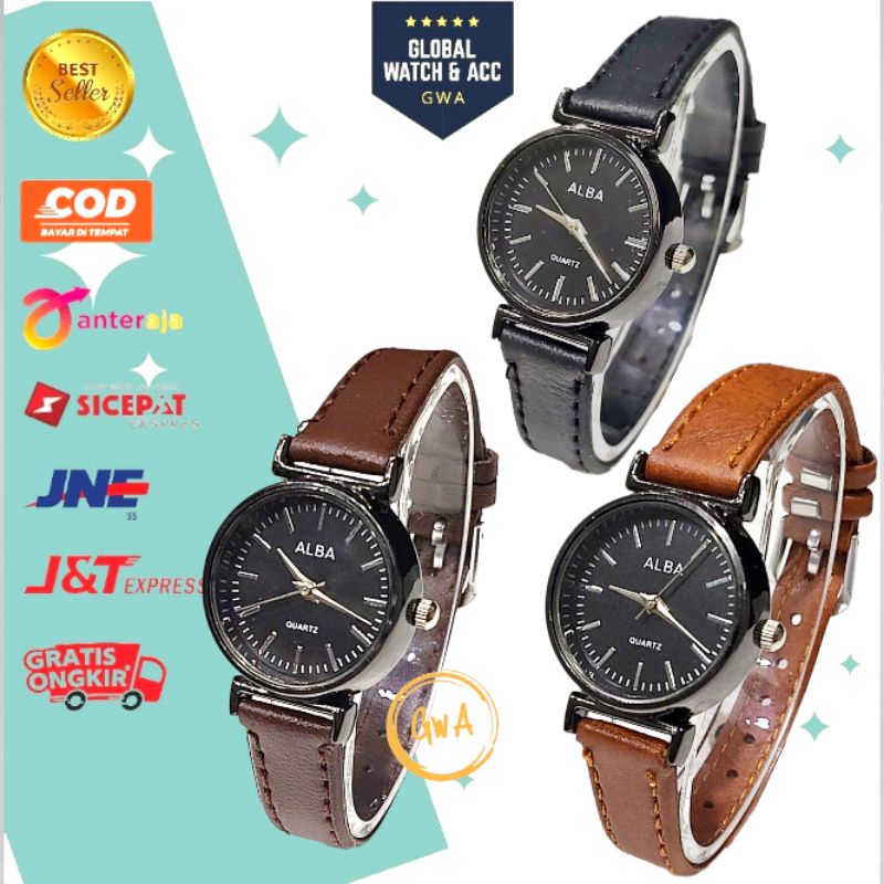 Jual Jam Tangan Cewek Kalep Alba Fashion Free baterai | Shopee Indonesia