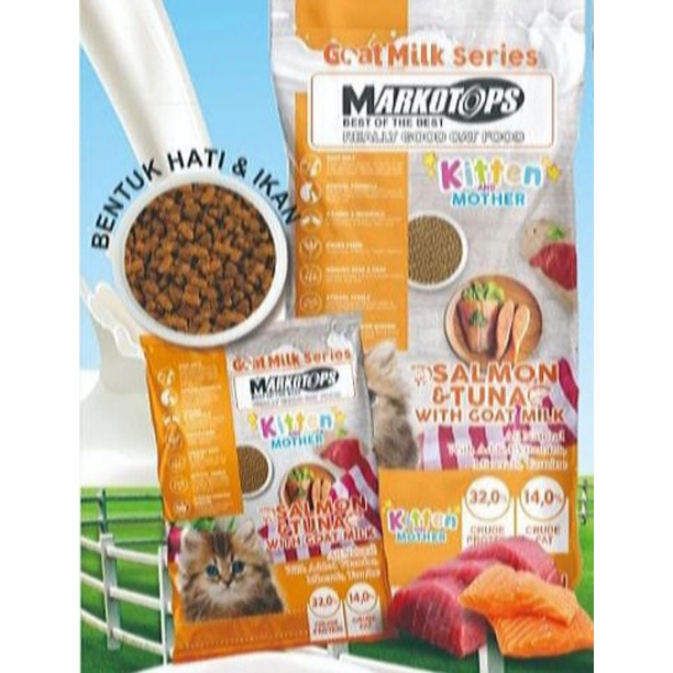 Jual Makanan Kucing MARKOTOP Kitten & Mother Salmon & Tuna ~ dryfood ...