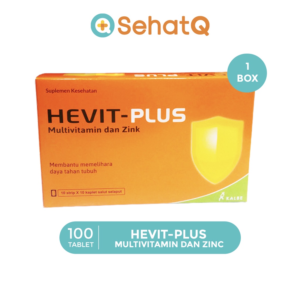 Jual Hevit Plus Multivitamin dan Zinc 1 Box (100 Tablet) | Shopee Indonesia