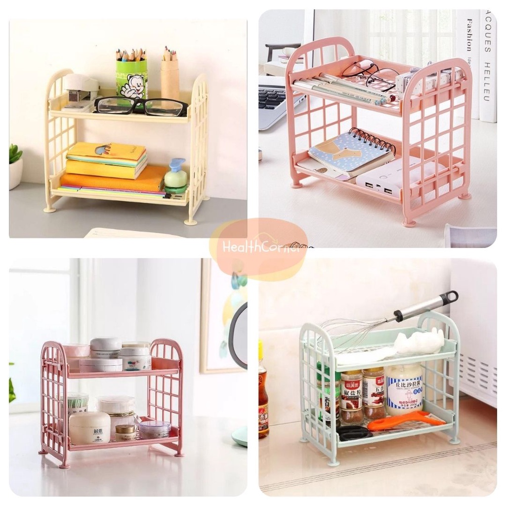 Jual Rak Plastik Susun Mini / Rak 2 Susun Mini / Rak Meja Mini 2 ...