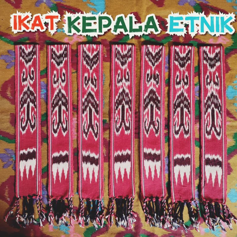 Jual Ikat Kepala Etnik Dayak Kalimantan, kain tenun, syal tenun ...