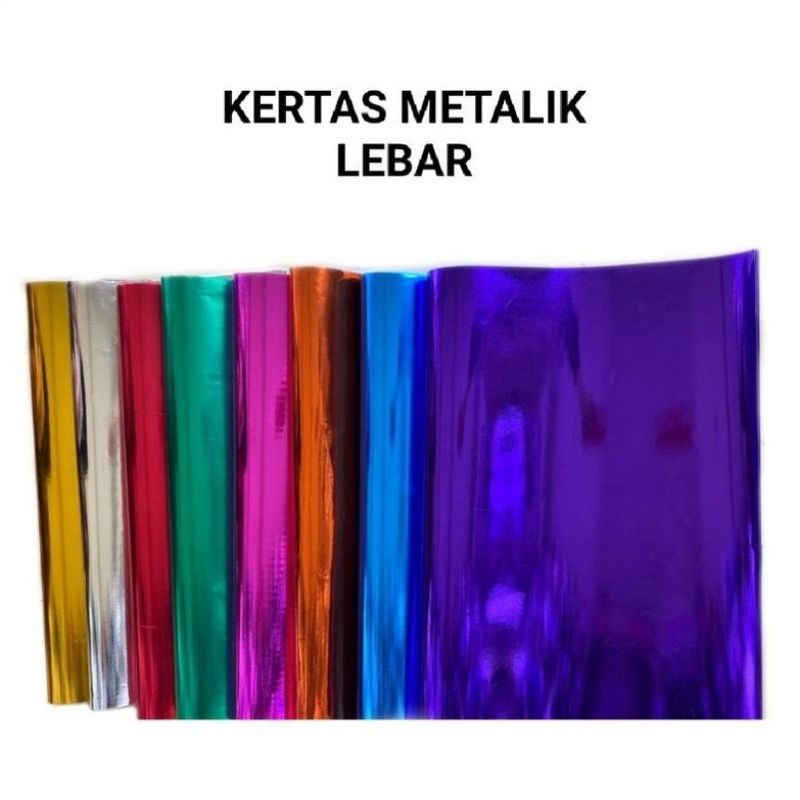 Jual Kertas sampul metalik/kertas mas ( 1roll/20lembar ) | Shopee Indonesia